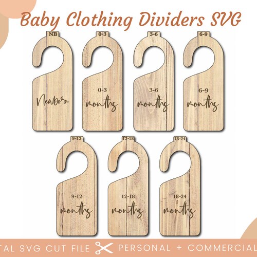 SVG Nursery Organization Baby Closet Dividers Digital File - Etsy Canada