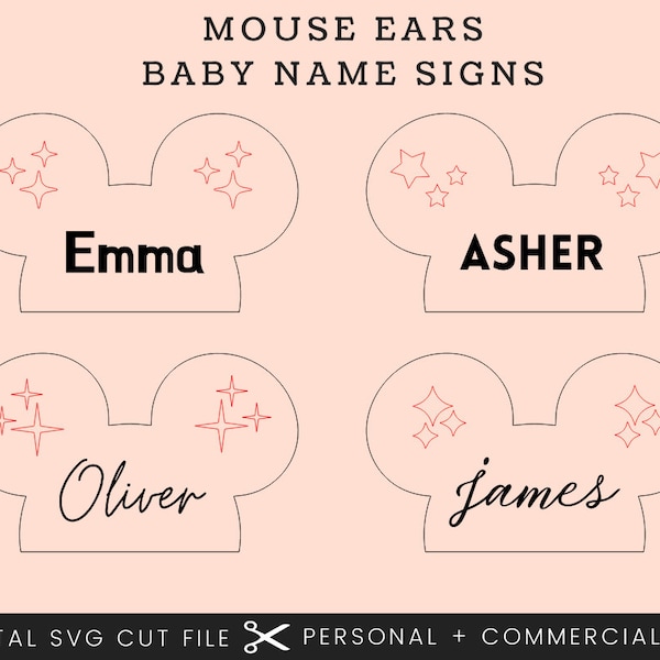Mouse Ears Svg - Etsy