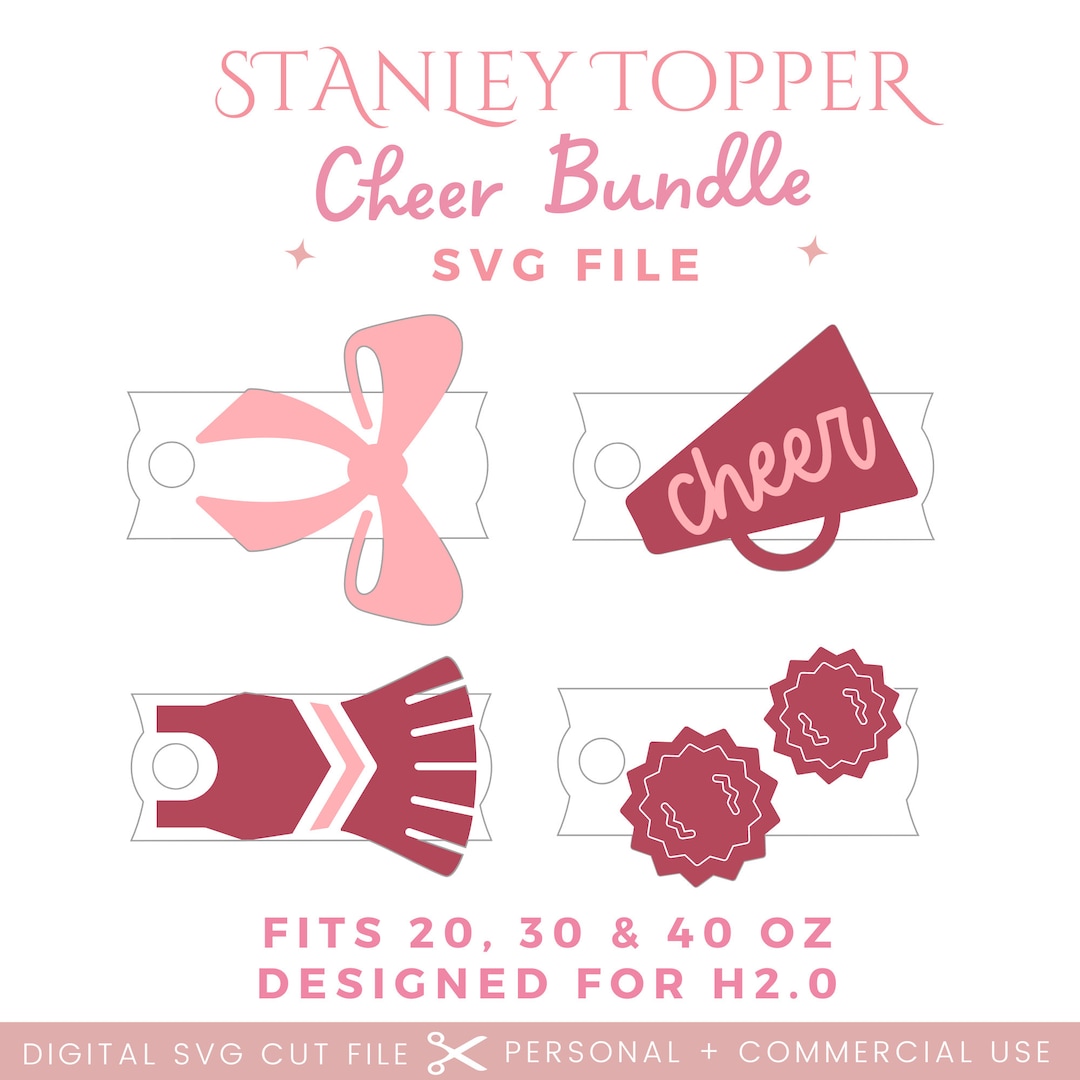 Cheer Bundle Stanley Topper SVG: Laser Ready Name Tag (digital Download ...