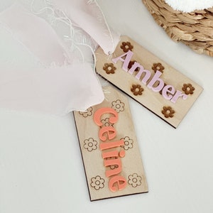 Daisy Boho Name Tag Keychain SVG Smiley Daisy Tag SVG Retro Keychain ...