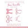 Coquette Bow Stanley Topper SVG Laser Ready Stanley Name Tag Stanley ...