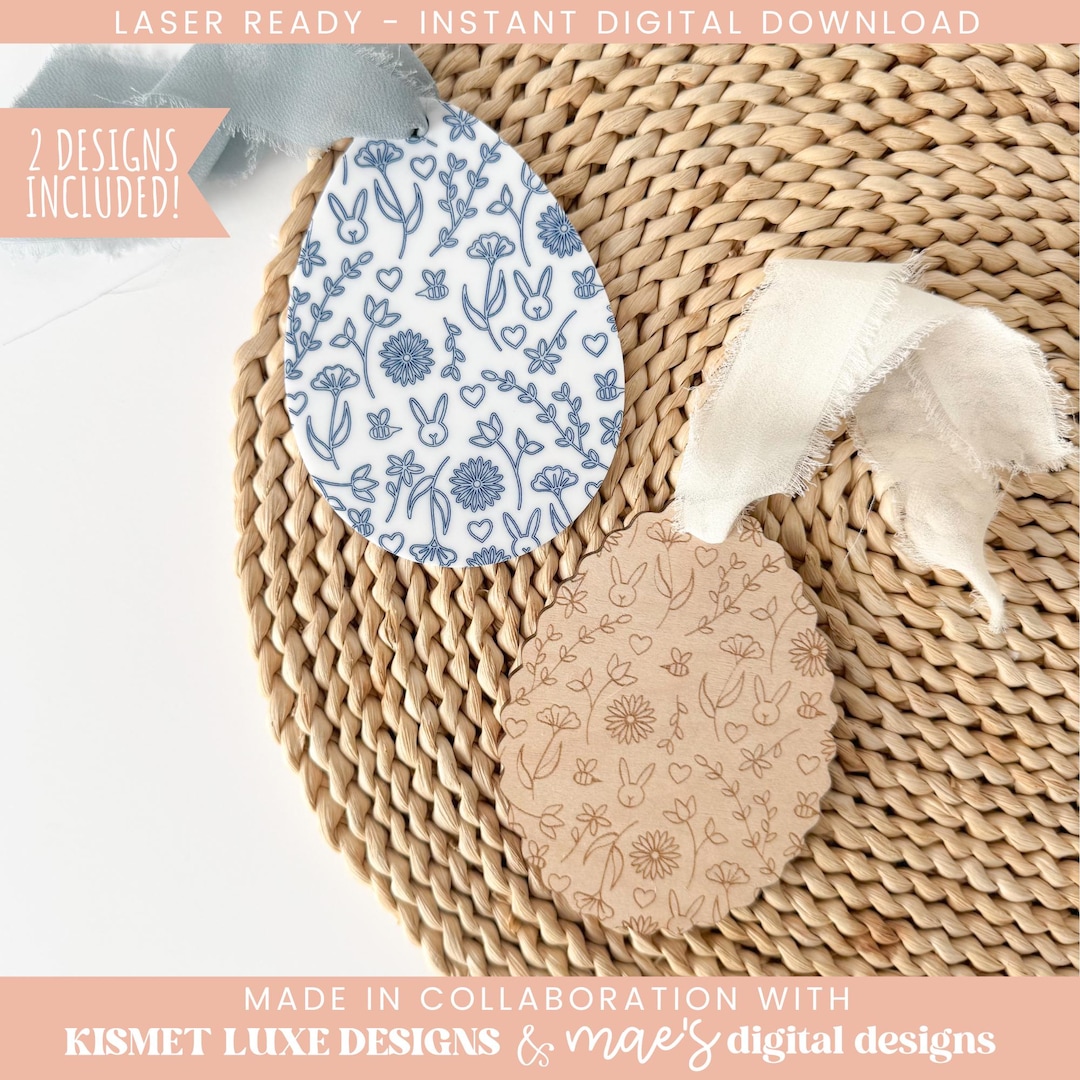 Easter Scallop Egg Name Tag SVG File | Easter Boy Girl Basket Tag ...