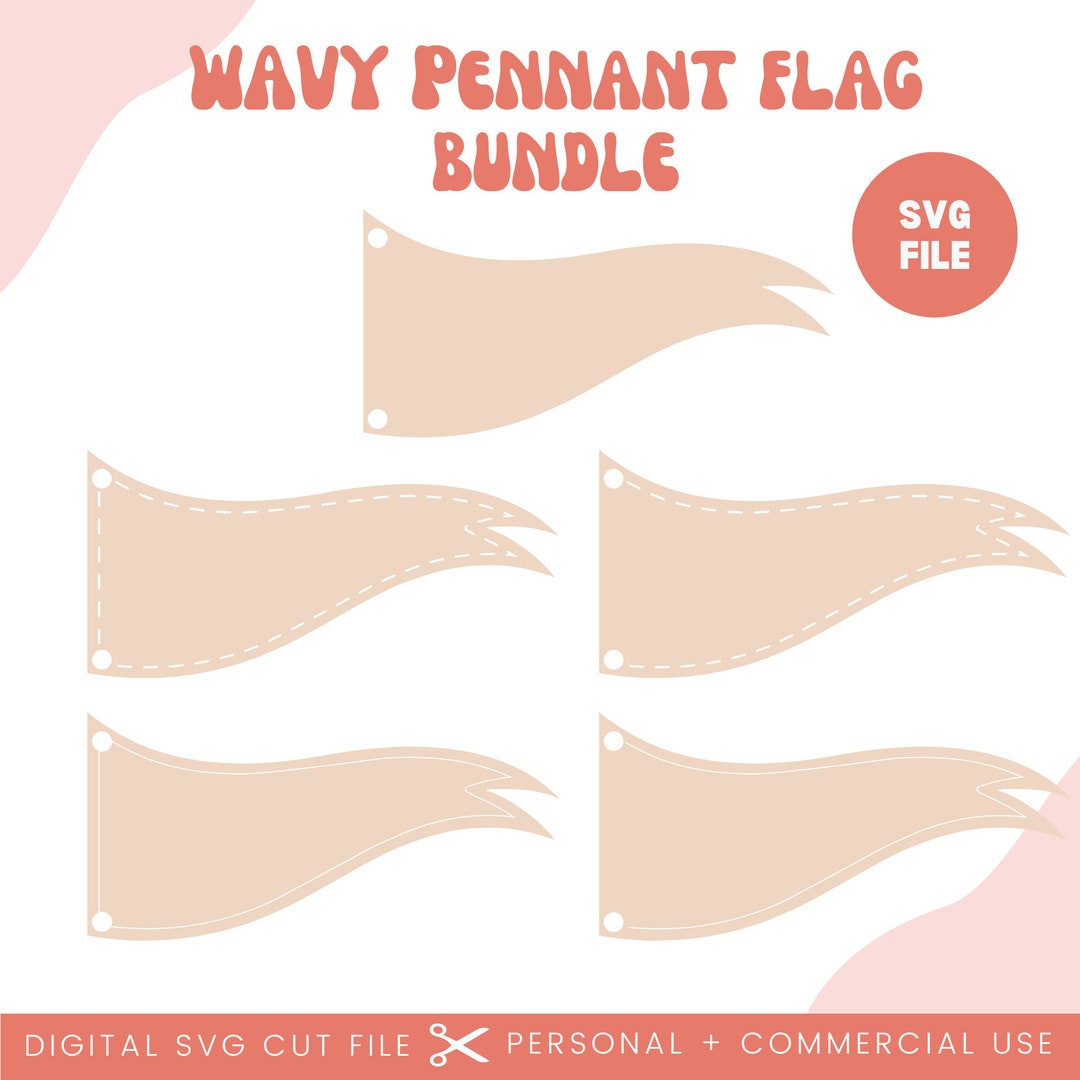 Pennant Flag Bundle SVG Template File | Pennant Flags File | Sports ...