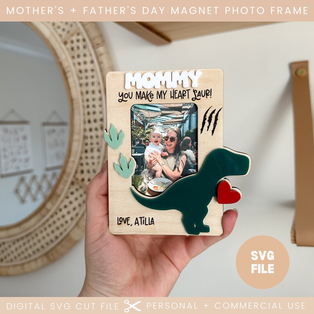 Mother's Day Father's Day Fridge Magnet Photo Magnet Frame SVG | Fridge ...