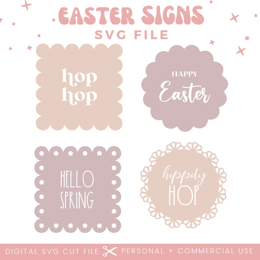 Happy Easter Farmhouse Signs SVG | Glowforge Easter Laser File Svg ...