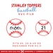 Baseball Stanley Topper SVG Laser Ready Stanley Name Tag Stanley Name ...