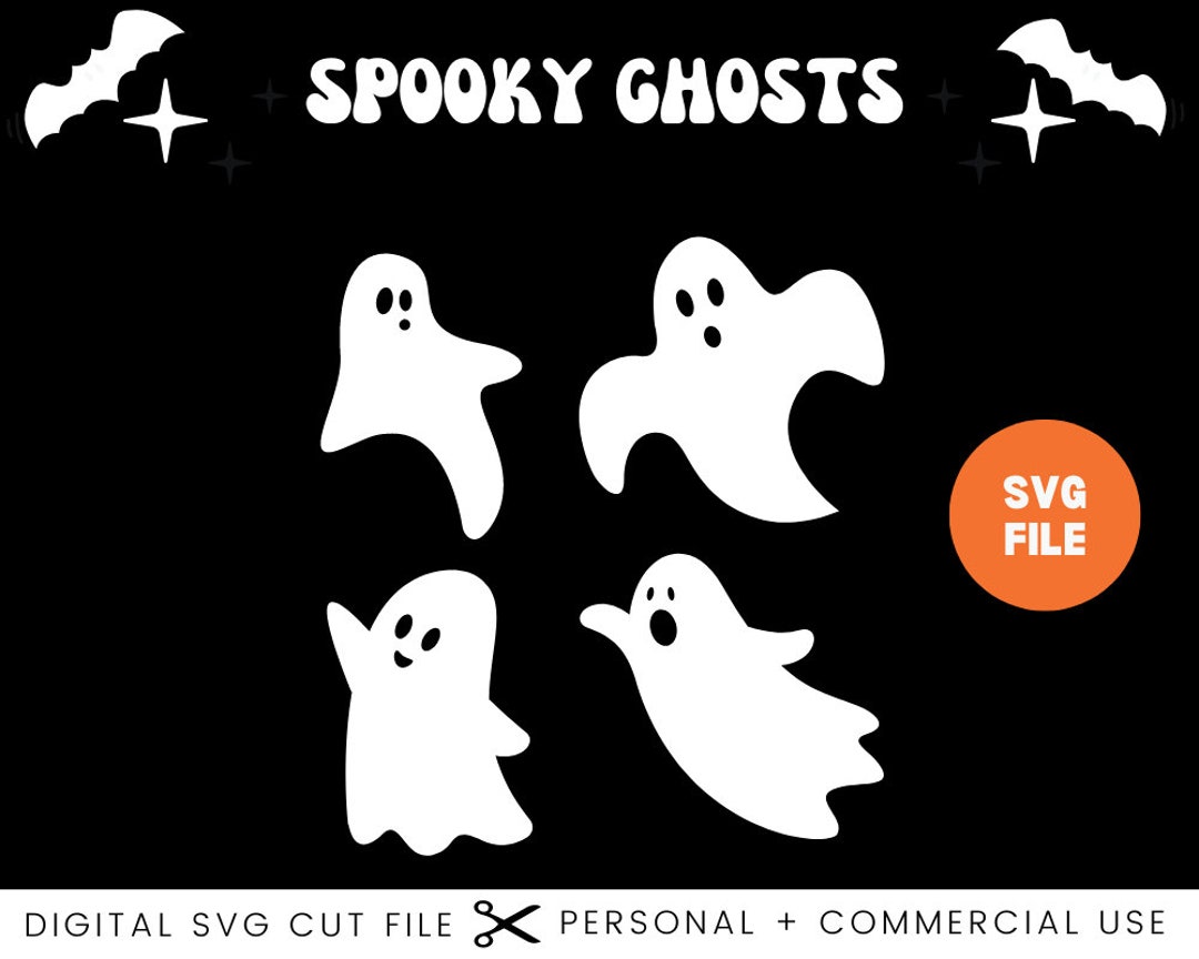 Spooky Ghost SVG File | Ghost Cut File | Ghost Graphic Image | Ghost ...
