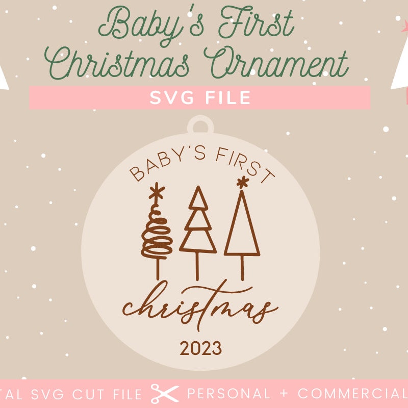 Babys First Christmas Svg - Etsy