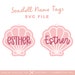 Mermaid Seashell Name Tag SVG: Laser Cut File - Etsy