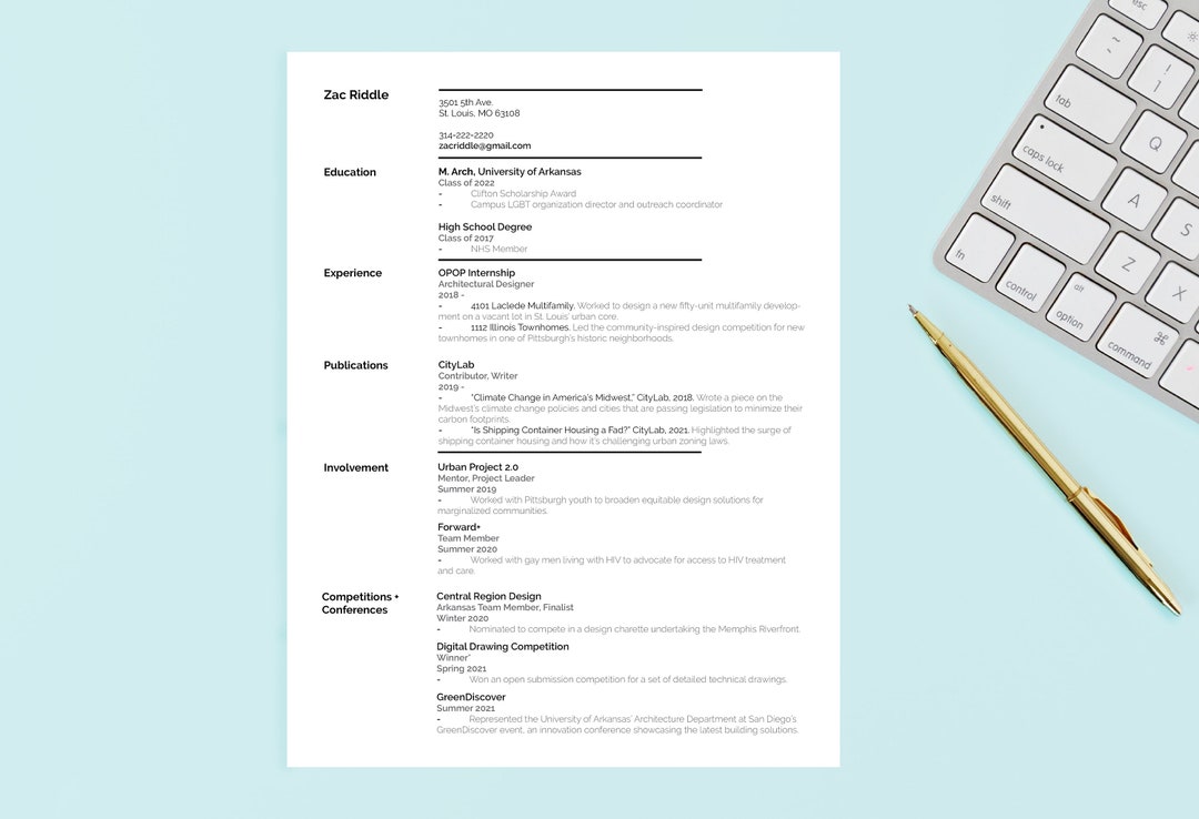 College Resume Template, Modern Resume, Resume Template, Professional ...
