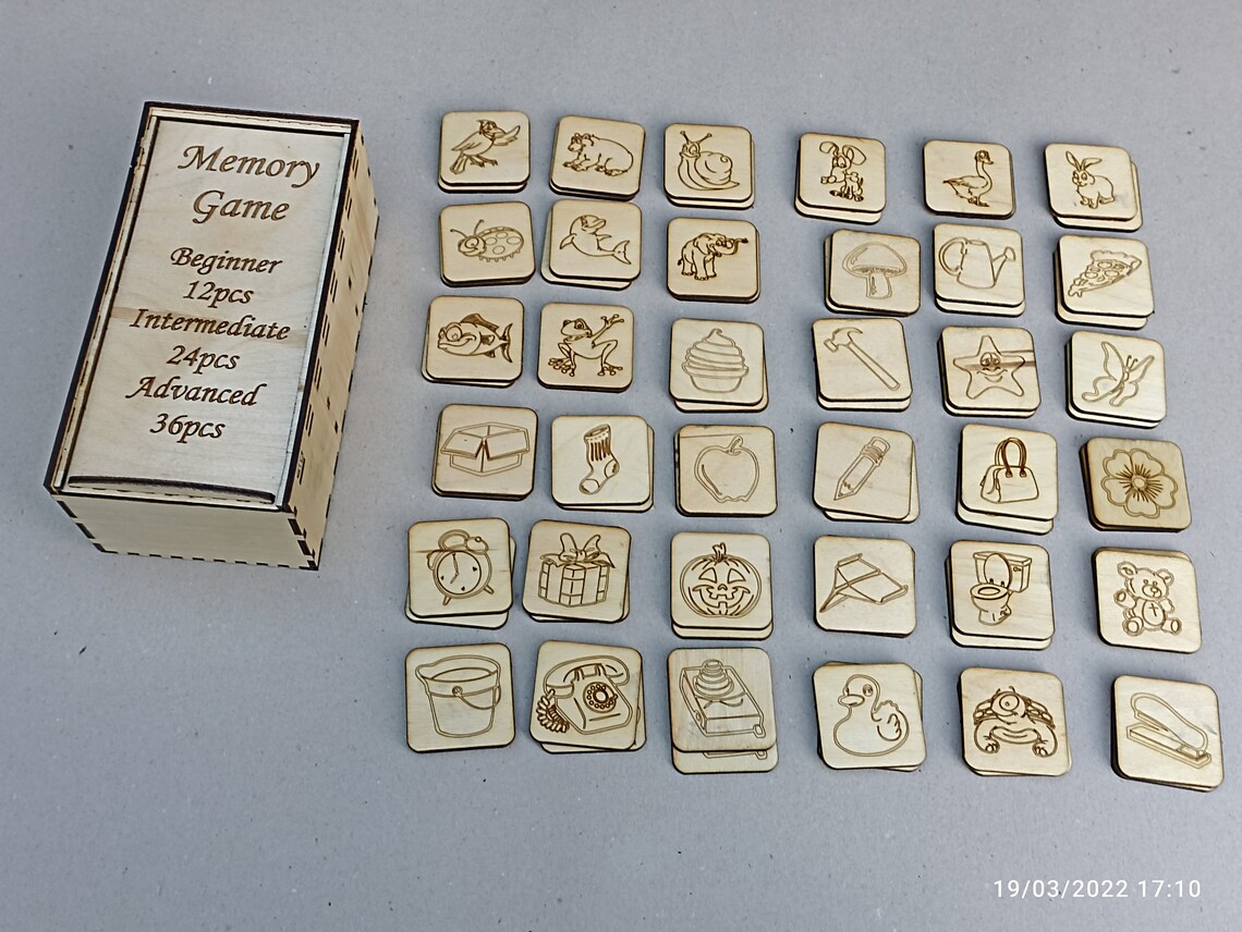 Memory Game Box Set 3mm digital File Only - Etsy