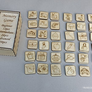 Memory Game Box Set 3mm (digital File Only) - Etsy