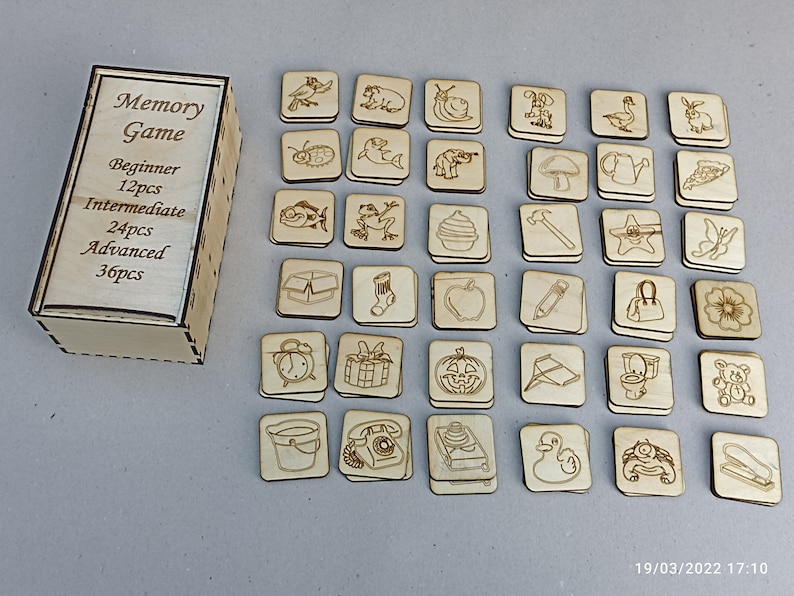 Memory Game Box Set 3mm (digital File Only) - Etsy