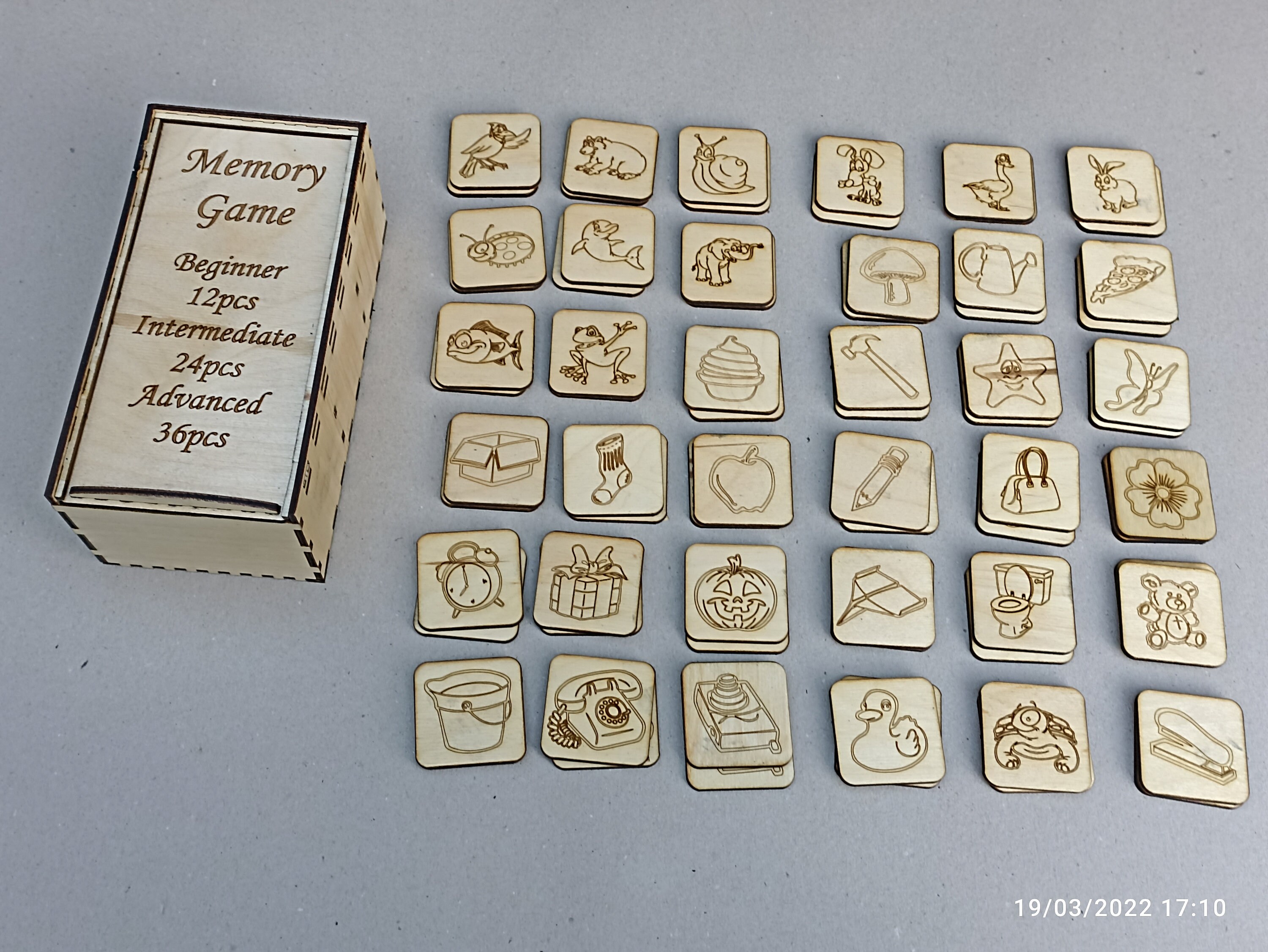 Memory Game Box Set 3mm (digital File Only) - Etsy