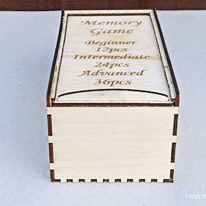 Memory Game Box Set 3mm (digital File Only) - Etsy