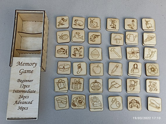 Memory Game Box Set 3mm digital File Only | Etsy