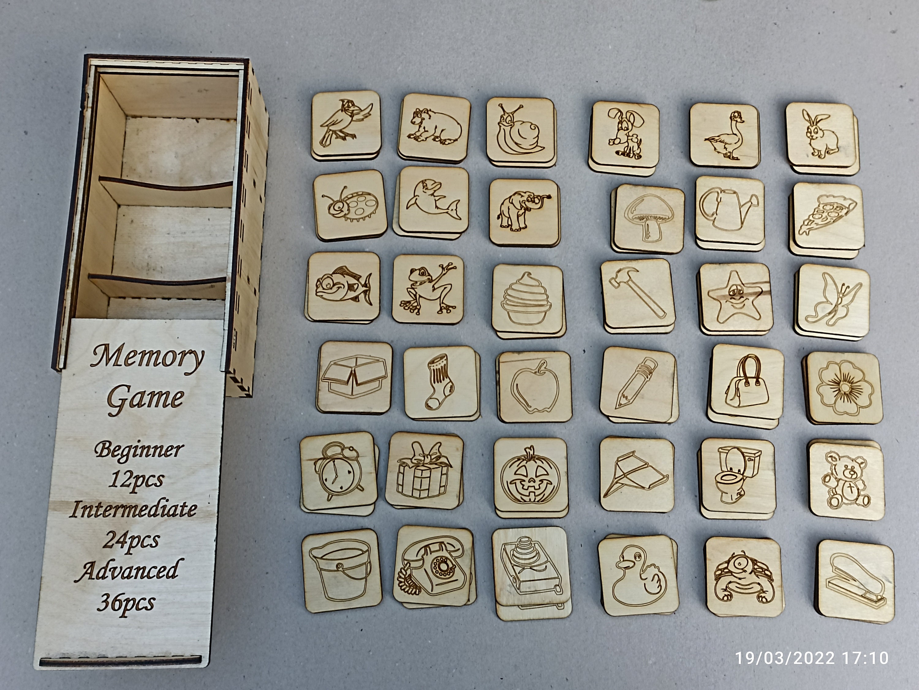 Memory Game Box Set 3mm (digital File Only) - Etsy