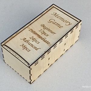 Memory Game Box Set 3mm (digital File Only) - Etsy