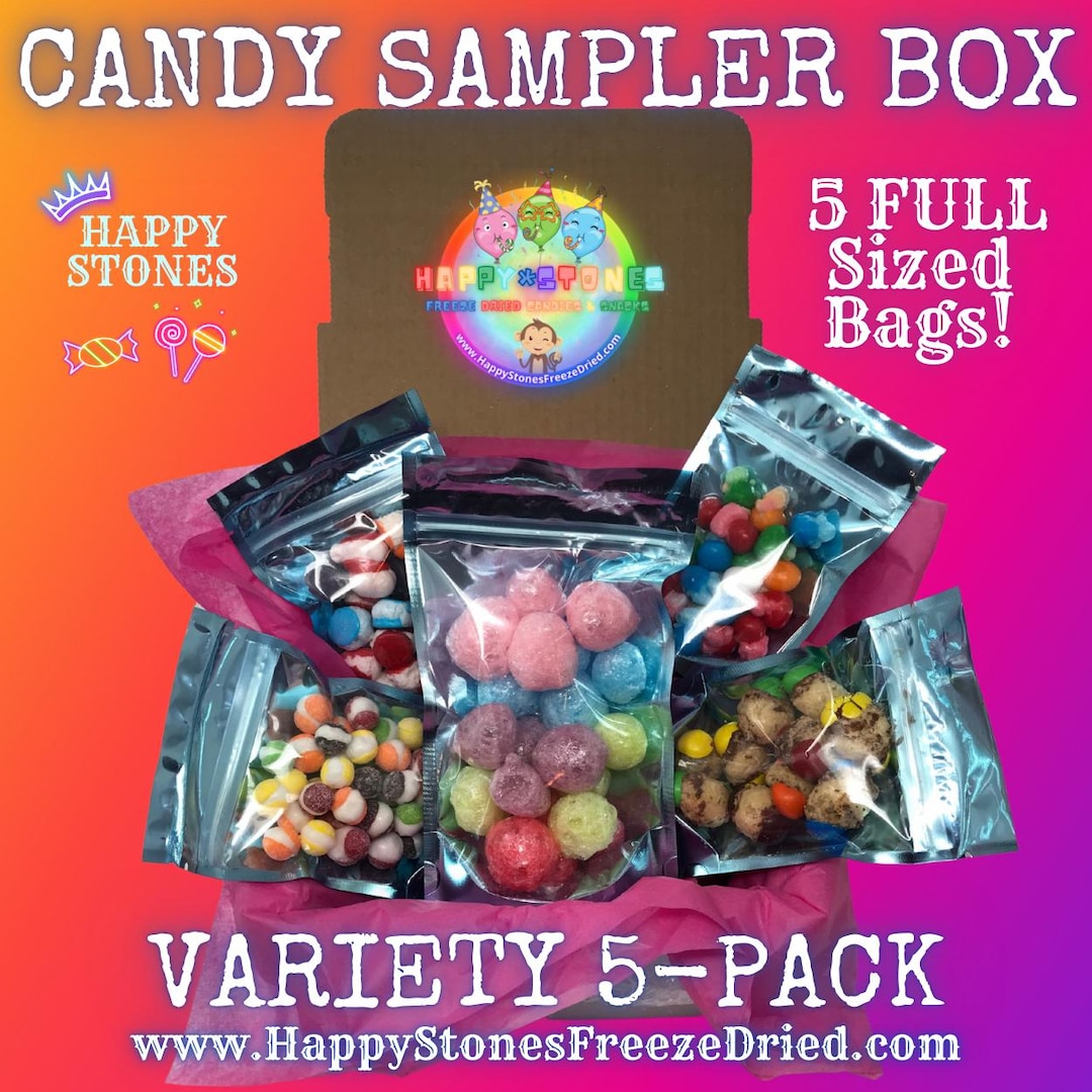 Freeze Dried Candy Sampler Gift Box | Variety 5-pack Assortment - Etsy