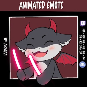 Cute Dragon Cheer Dance Animated Emote | Twitch Emote | Discord Emote ...