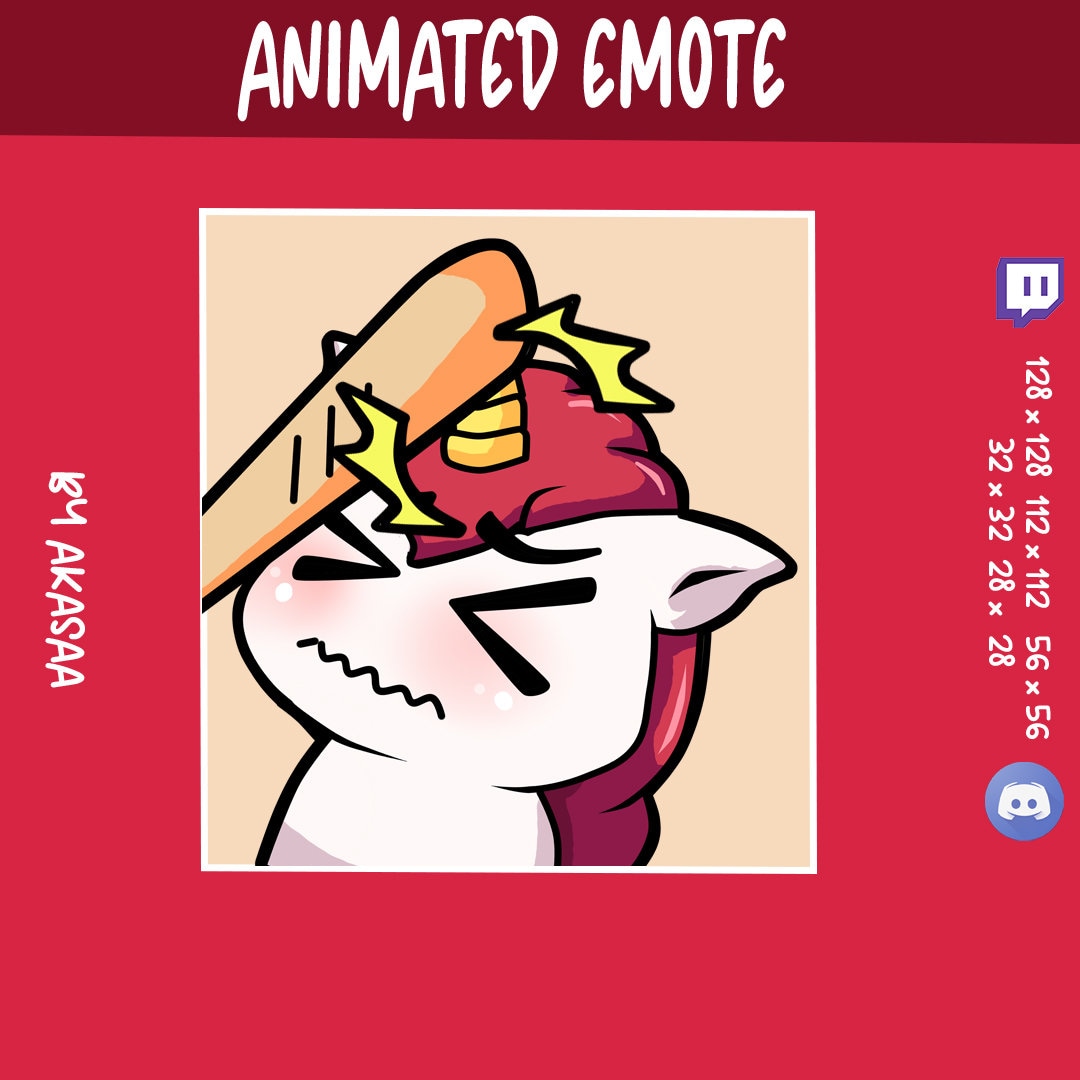 Bonk Unicorn Animated Emote for Twitch and Discord - Etsy
