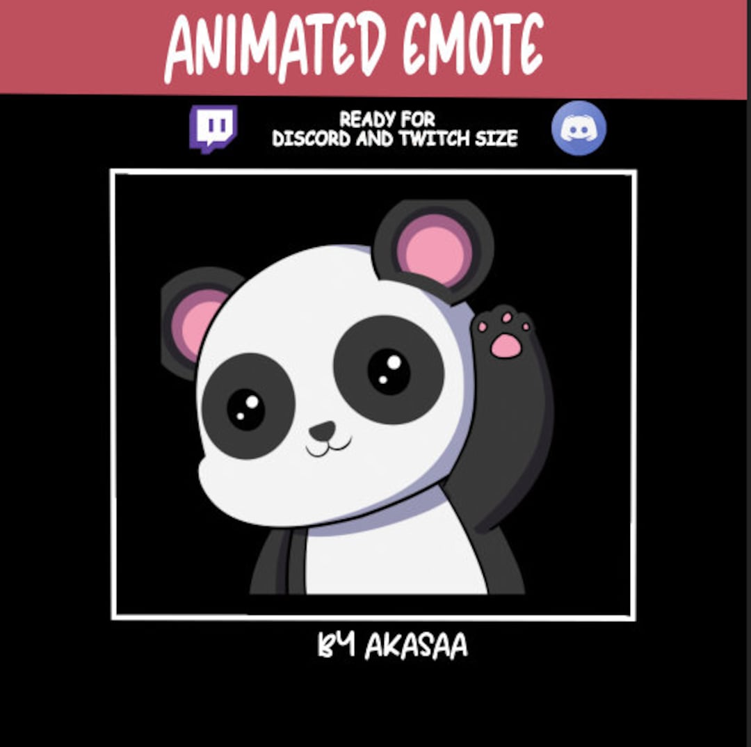PANDA Wave Animated Emote and Alert for Discord AND TWITCH | Community ...