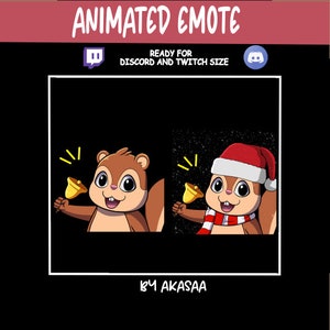 Squirrel Winter Animated Emote and Alert for DISCORD AND - Etsy