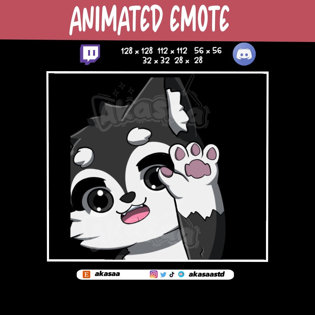 Wave Husky Dog Animated Emote | Twitch Emote | Discord Emote ...