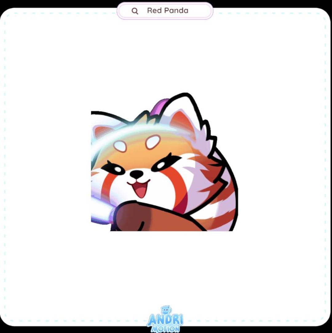 Red Panda Rave Lighstick Animated Emote and Alert for DISCORD AND ...