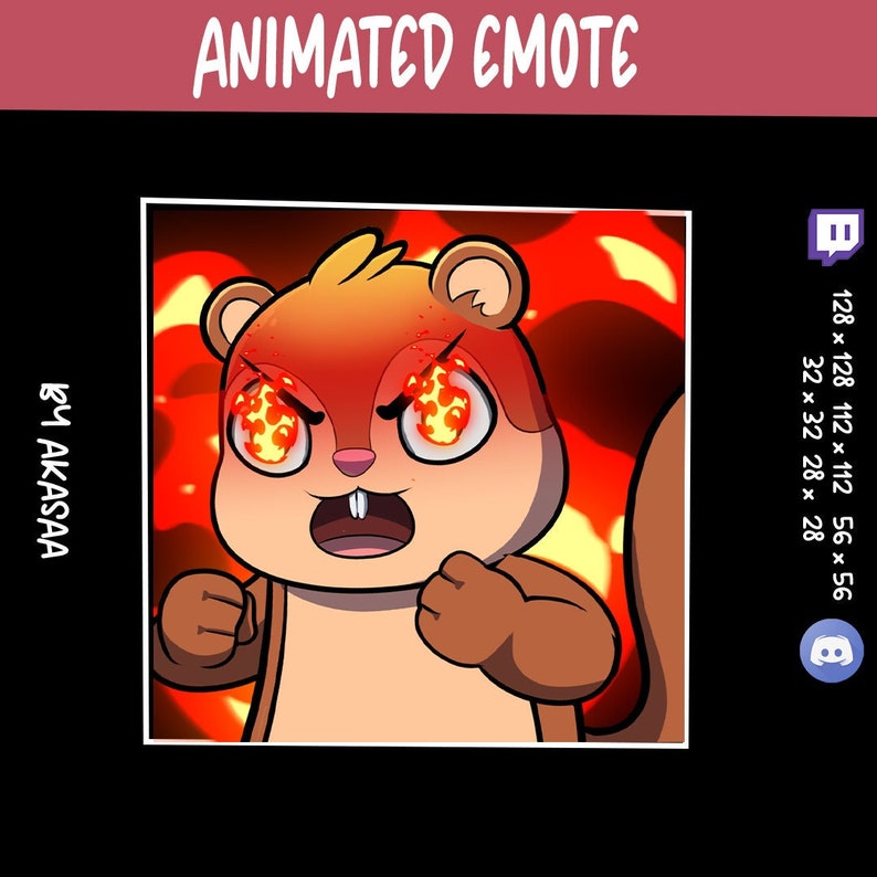 Squirrel Angry Animated Emote | Twitch Emote | Discord Emote ...