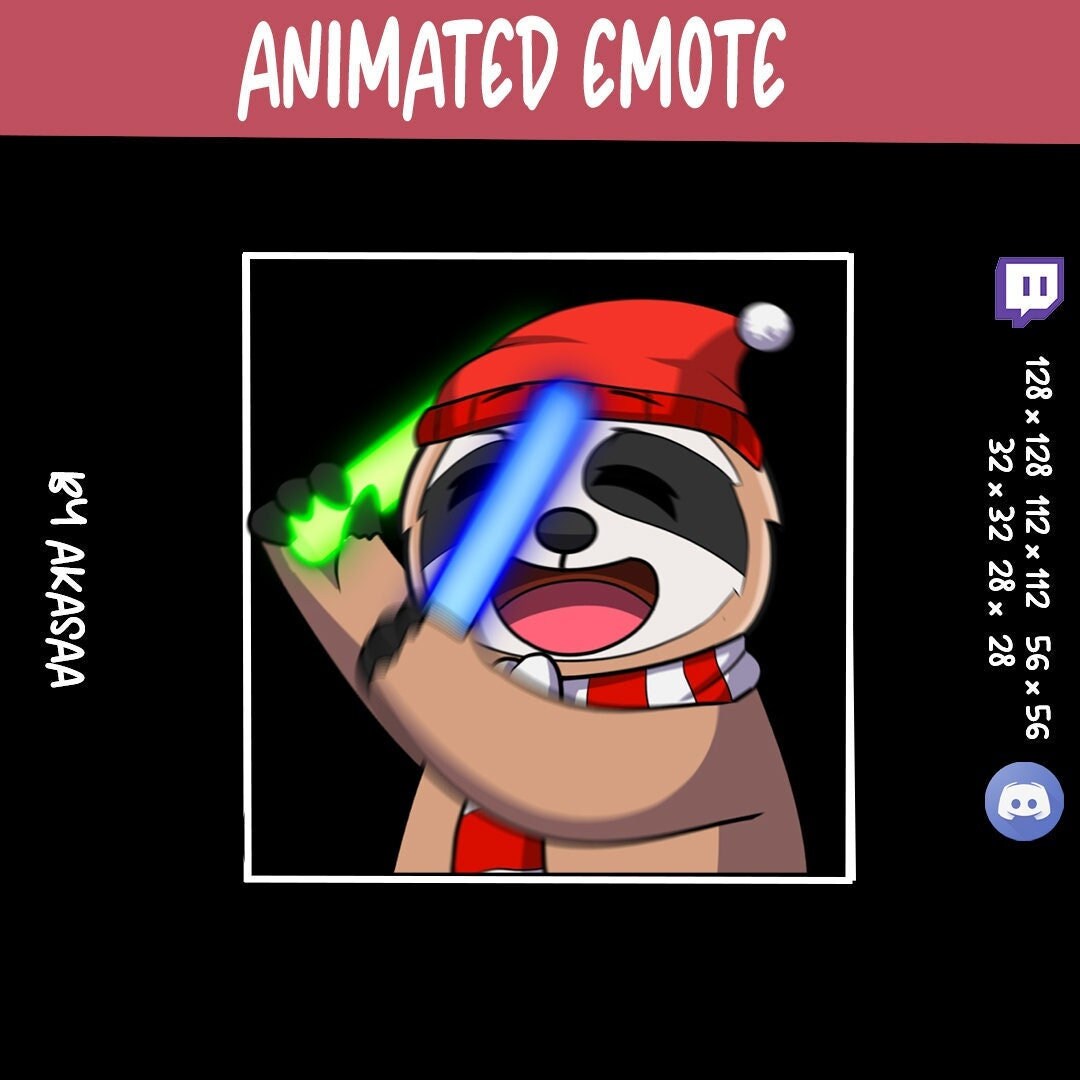 Cute Sloth Cheer Dance Animated Emote Twitch Emote Discord Emote ...