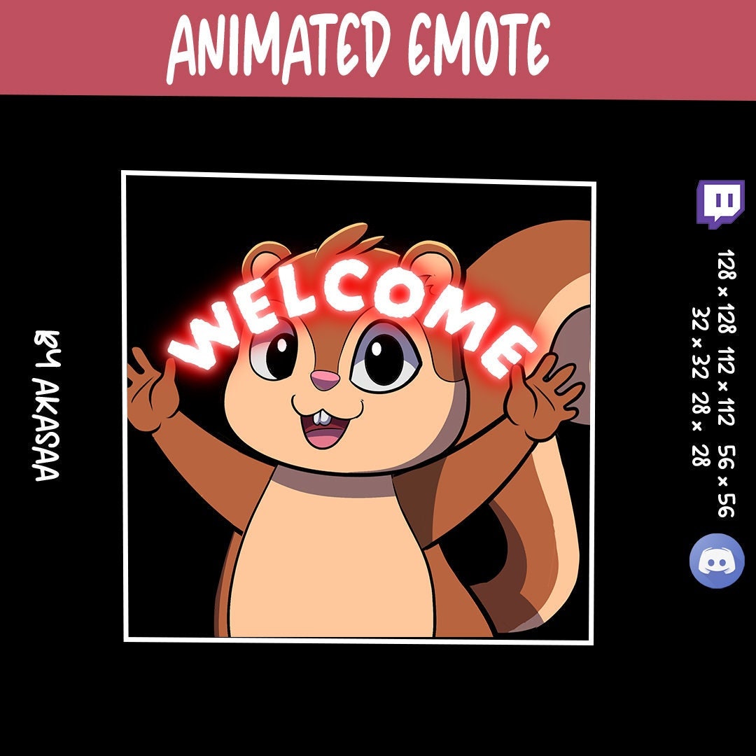 Welcome Animated Emote | Twitch Emote | Discord Emote | Community Emote ...
