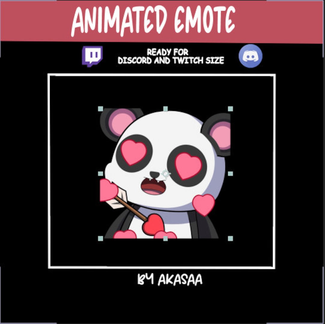 Panda Cupid Animated Emote for DISCORD, Kick, AND TWITCH | Community ...