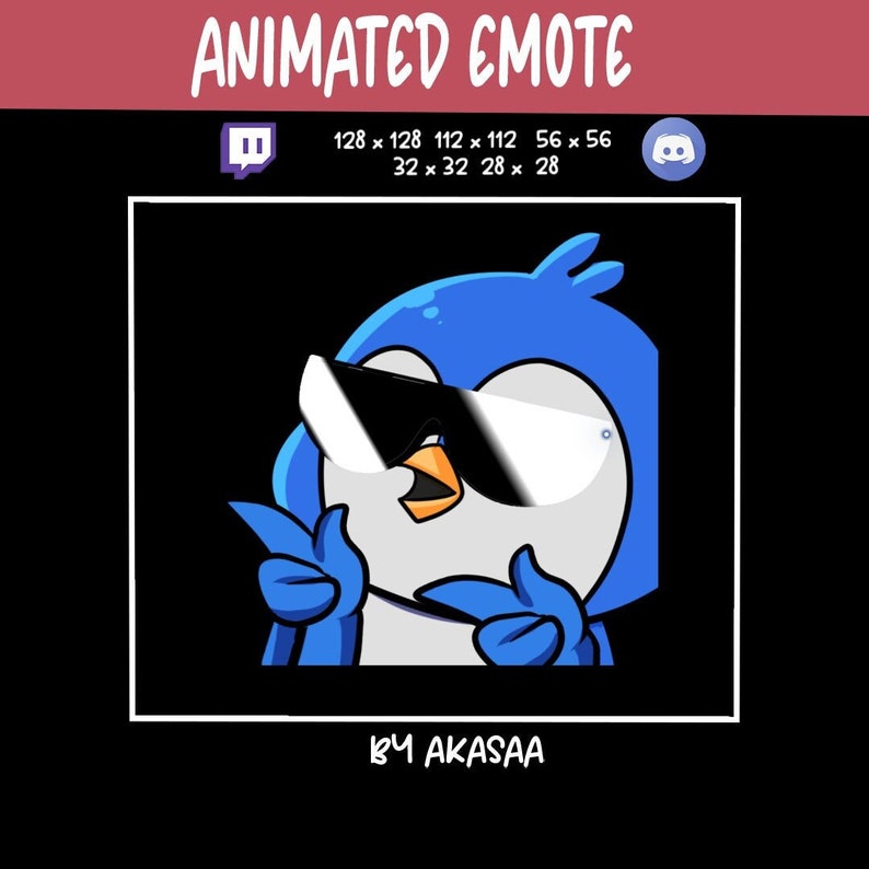 Cool Animated Emote for DISCORD AND TWITCH | Comunity Emote - Etsy