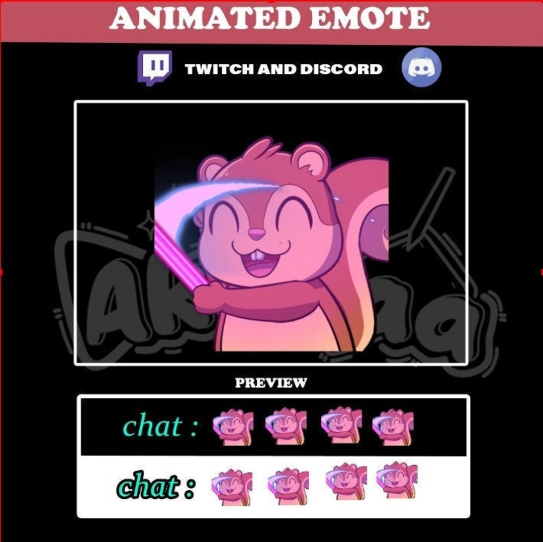 Squirrel Rave Animated EMOTE and ALERT | Twitch Emote | Discord Emote ...