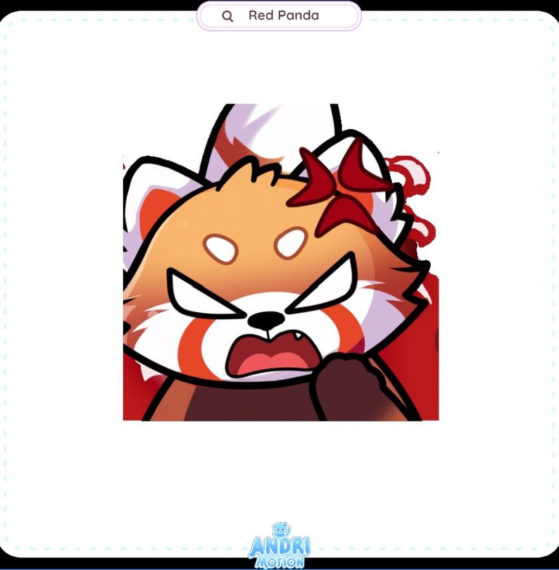 Red Panda Angry Animated Emote and Alert for DISCORD AND TWITCH ...