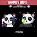 Panda Rave Lighstick Animated Emote and Alert for DISCORD AND TWITCH ...
