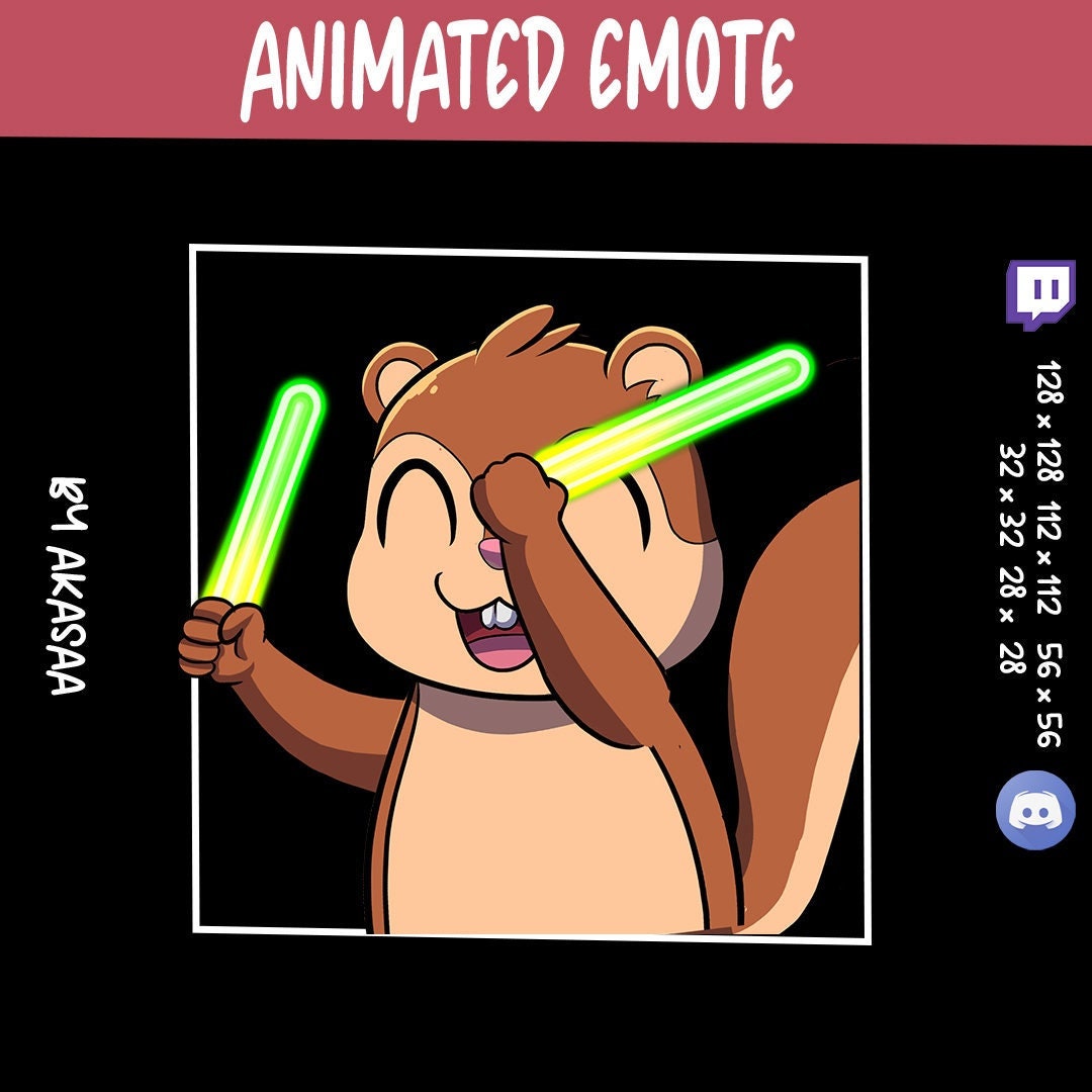 Squirrel Cheer Dance Animated Emote | Twitch Emote | Discord Emote | Community Emote . - Etsy