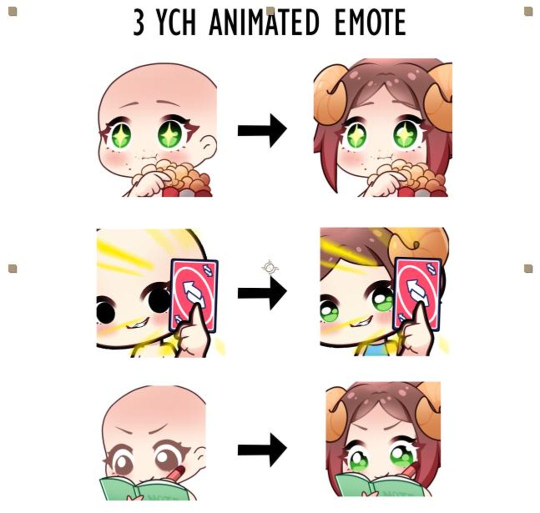 3 YCH ANIMATED EMOTE - Etsy
