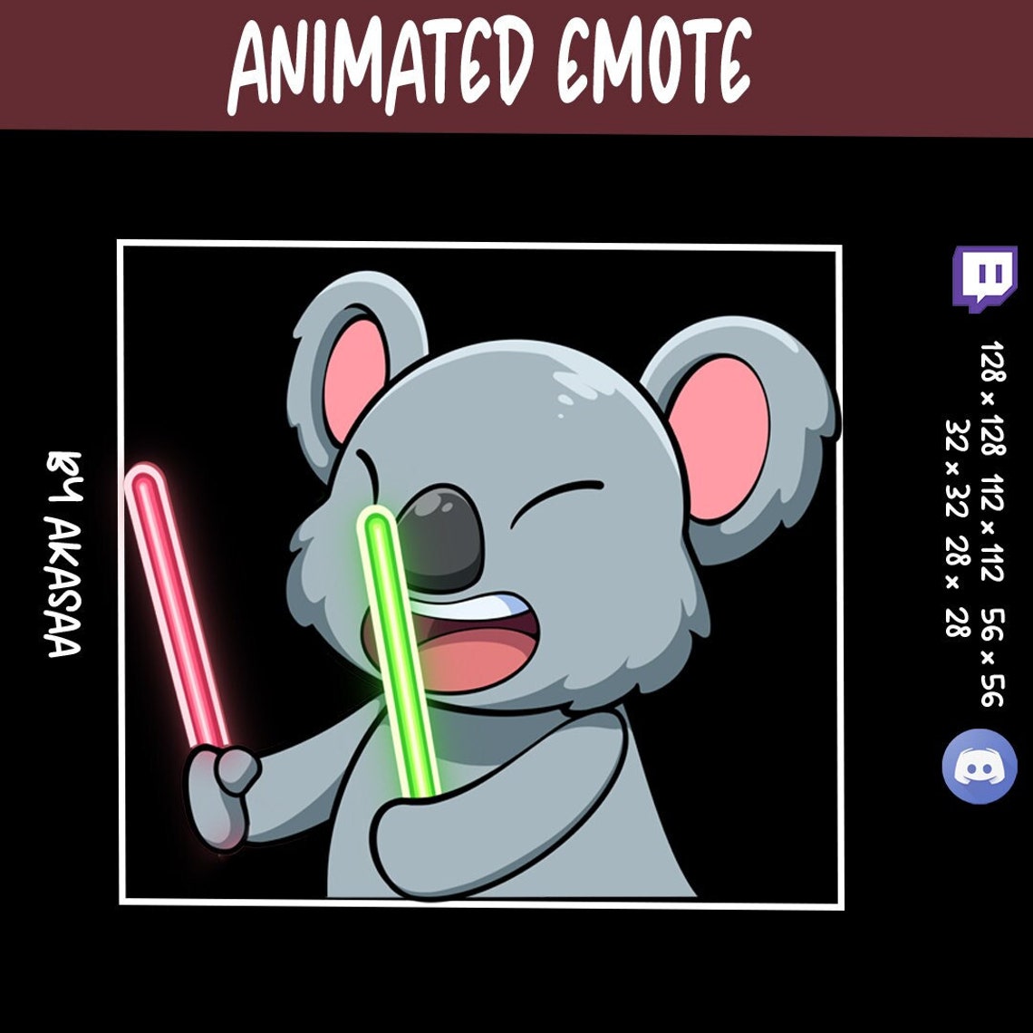 Koala Cheer Dance Animated Emote Twitch Emote Discord Emote Community ...