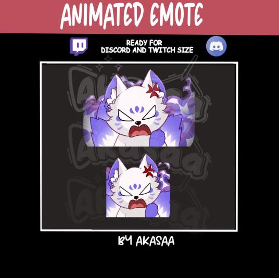 Kitsune Angry Animated Emote | Twitch Emote | Discord Emote | Stream ...