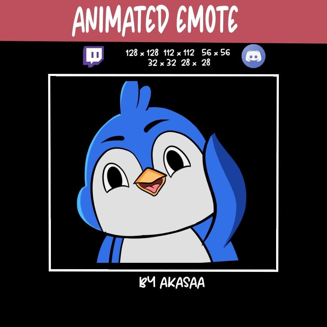 Penguin Animated Wave Animated Emote | Twitch Emote | Discord Emote ...