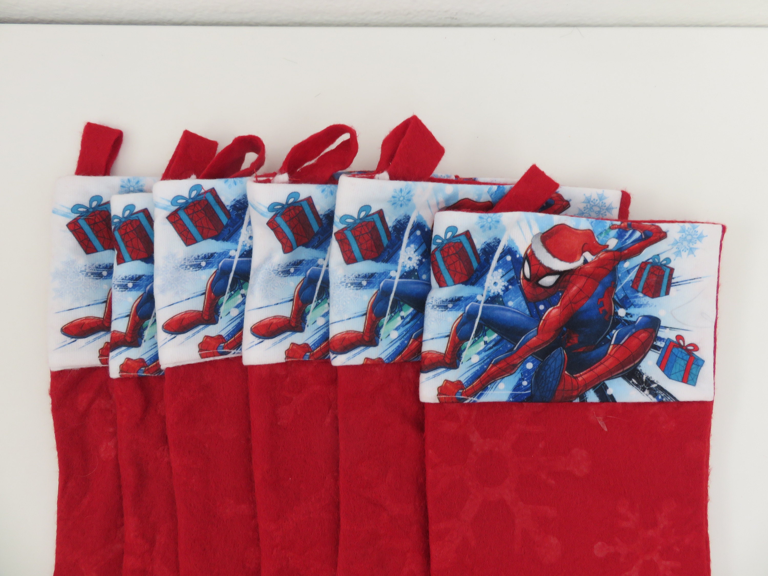 6 Spiderman Christmas Stockings 16 Inches - Etsy