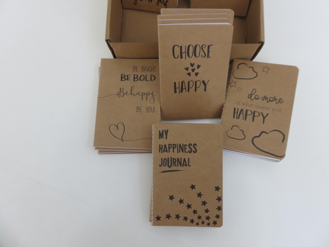 24pc Box Small Blank Notebooks Bulk Size 5.34 X 4" Inches, Kraft Paper ...