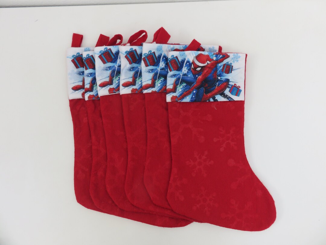 6 Spiderman Christmas Stockings 16 Inches - Etsy