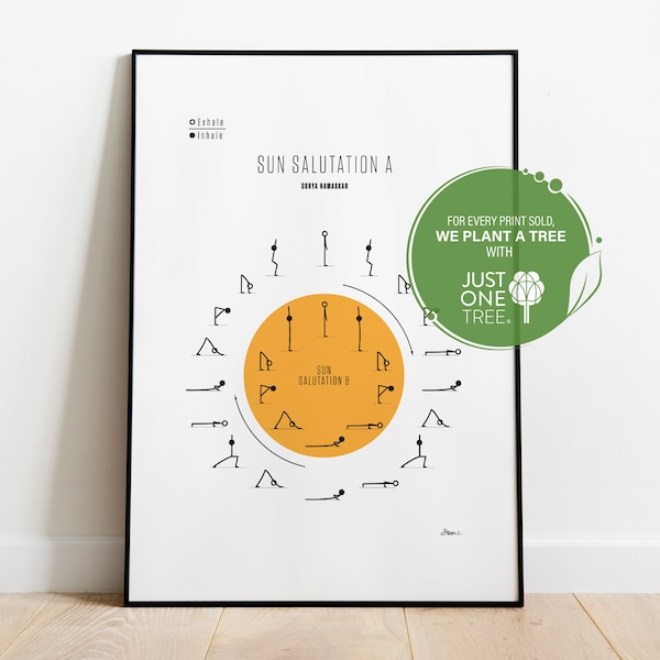 Sun Salutation Poster - Etsy