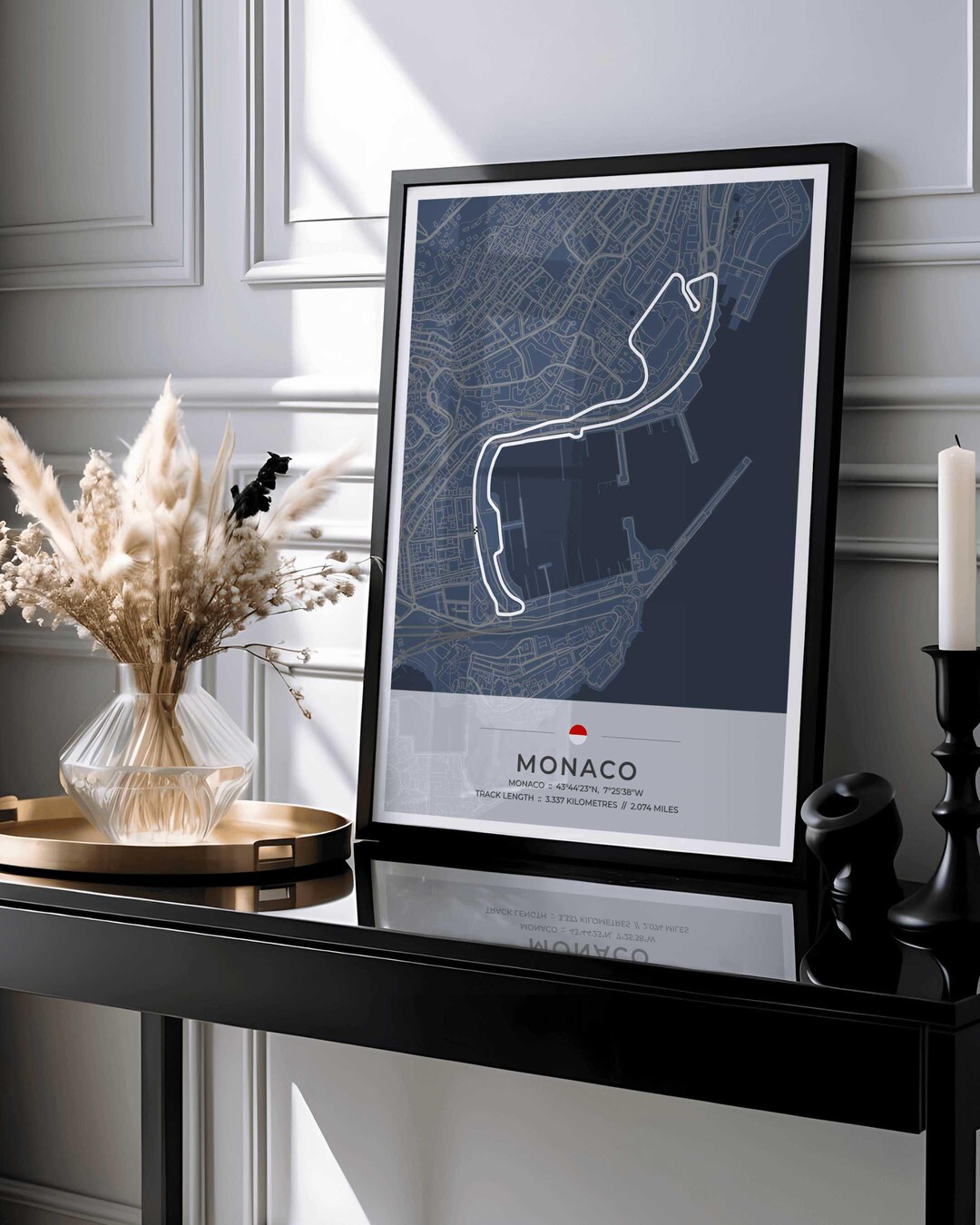 Monaco - Circuit Map Poster | Motor Circuit Track Maps & Gifts | Framed ...