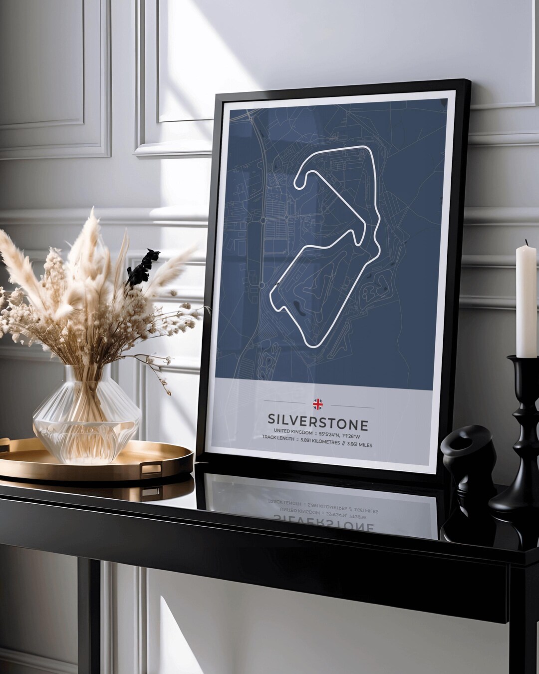 Silverstone - Circuit Map Poster | Motor Circuit Track Maps & Gifts ...
