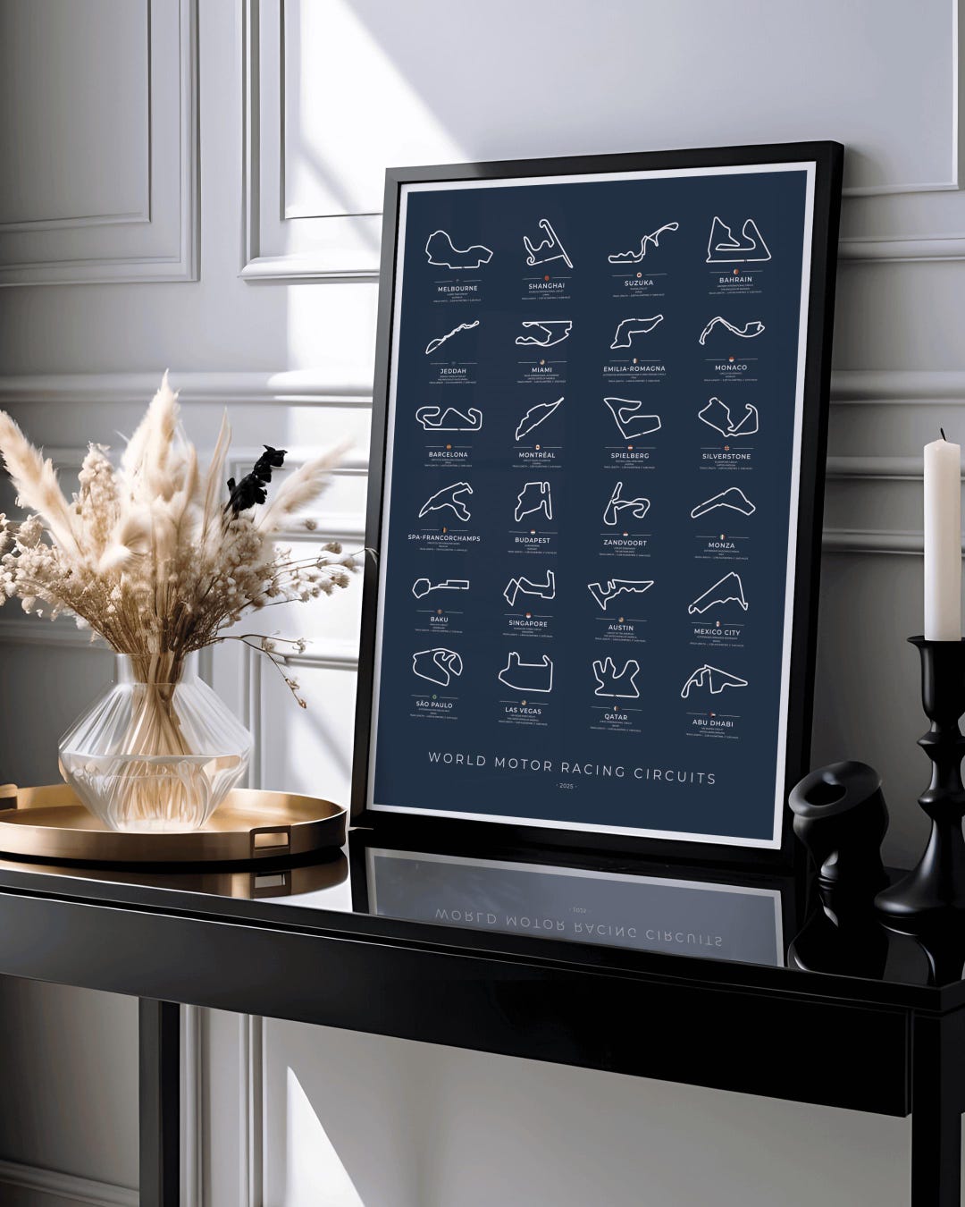 World Motor Racing Circuit Maps Poster | 2026 Season | Framed Circuit ...