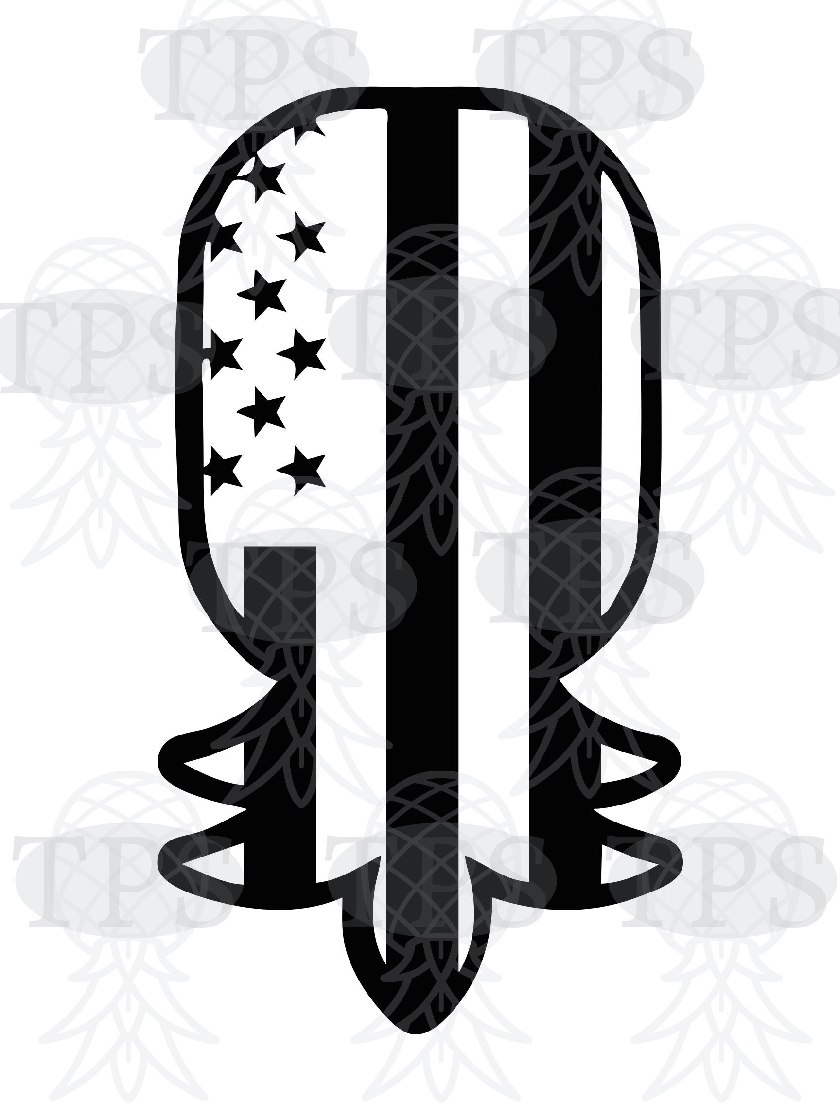 Thin Line Upside Down Pineapple Lineapple SVG PNG - Etsy